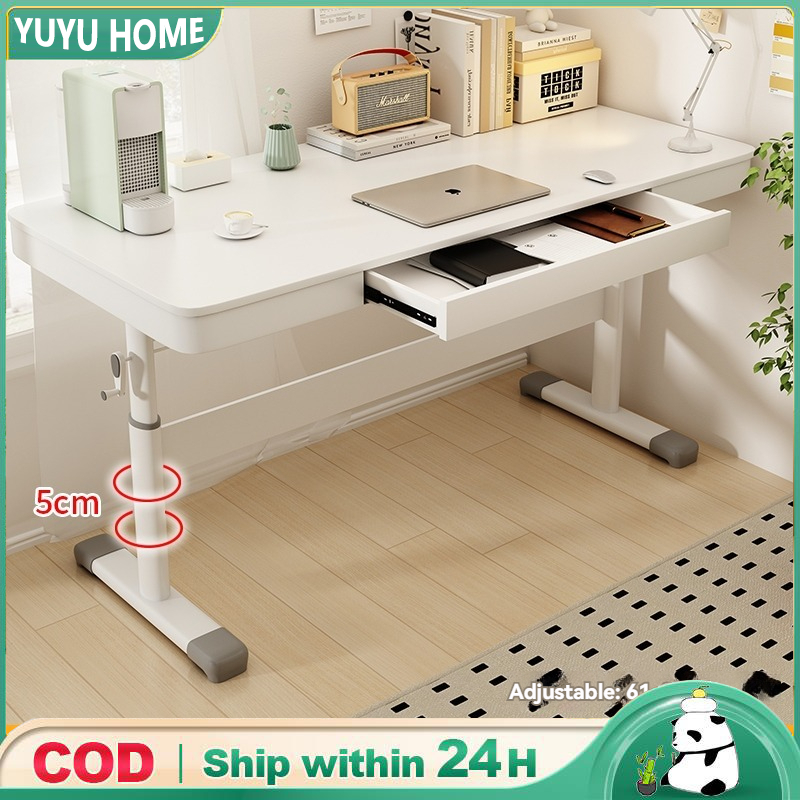 Adjustable Desk Table With Drawer Ergonomic Office Standing Computer ...