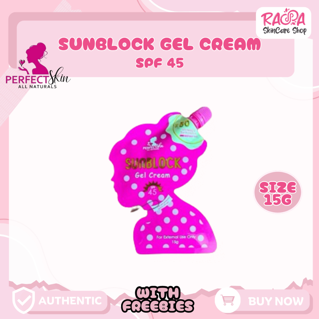 Perfect Skin Sunblock Gel Cream SPF45 15g | Shopee Philippines