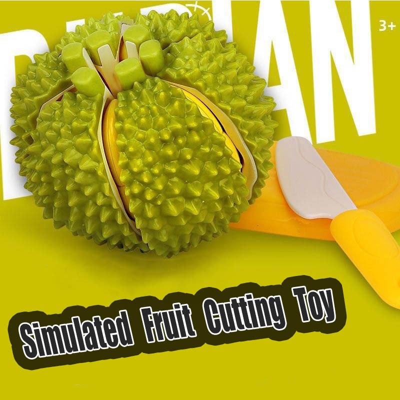 Durian Simulation Kitchen Toy Set Pretend Play Fruit Cutting Learning ...