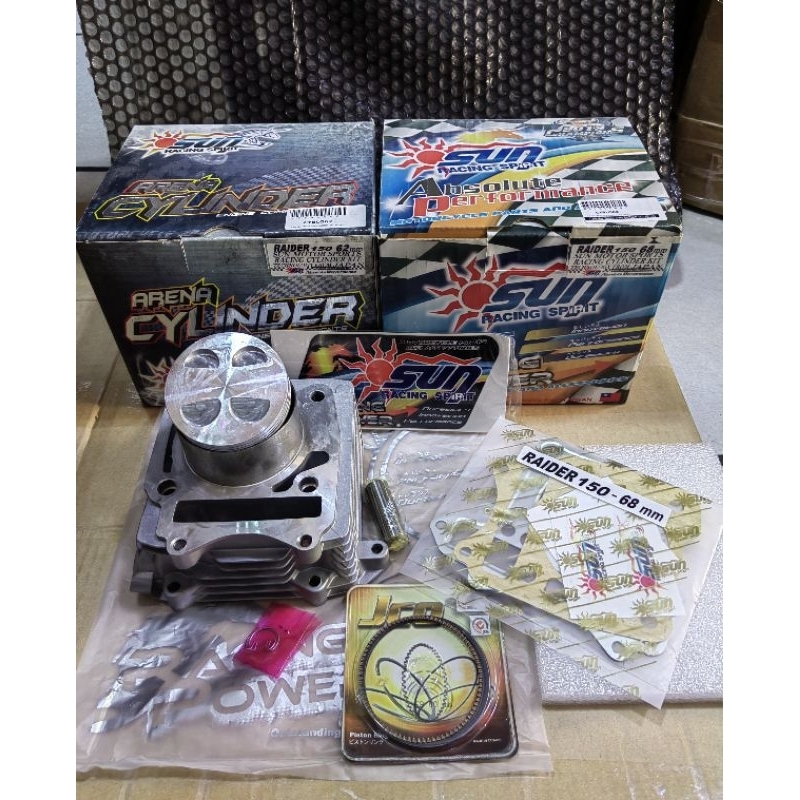 SUN RACING CYLINDER BLOCK SET STEELBORE RAIDER150 62mm 68mm | Shopee ...