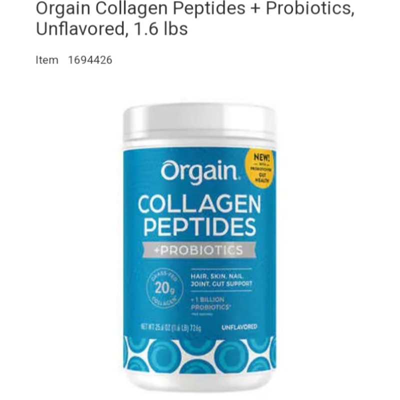 ORGAIN COLLAGEN REPTIDES PROBIOTICS 726g | Shopee Philippines