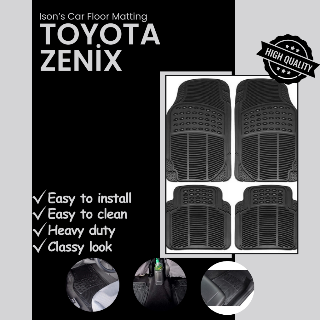 Toyota Zenix Rubberized Floor Matting Heavy Duty | Shopee Philippines
