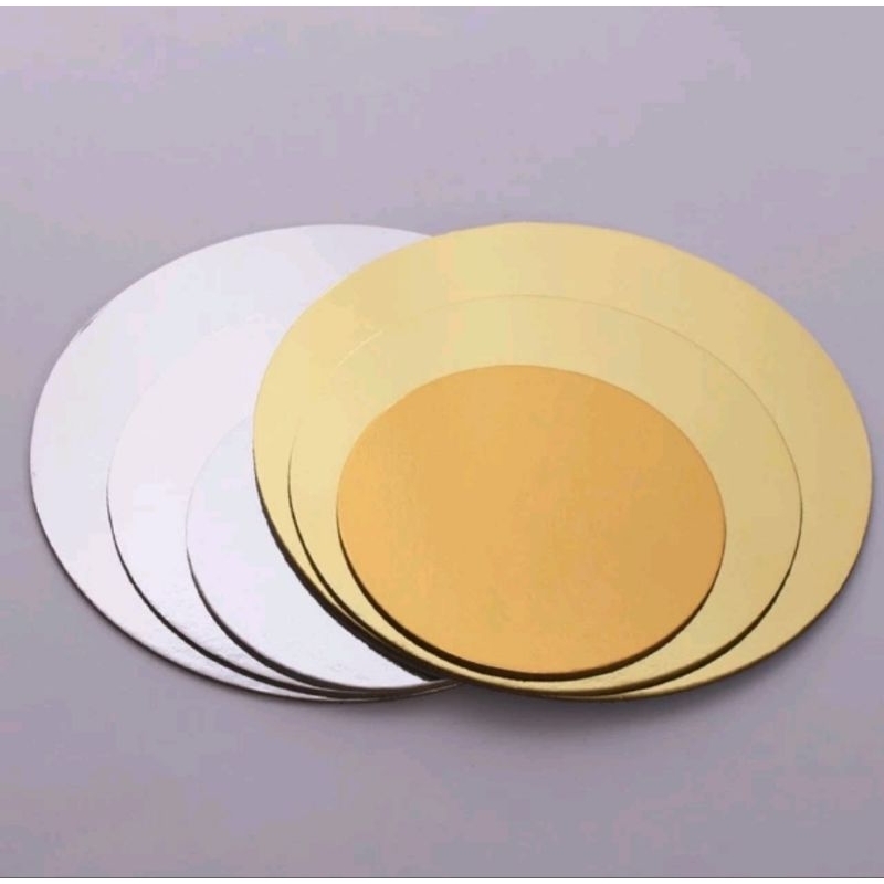 10pcs Golden Round Cake Boards above side is gold,underside is plan ...