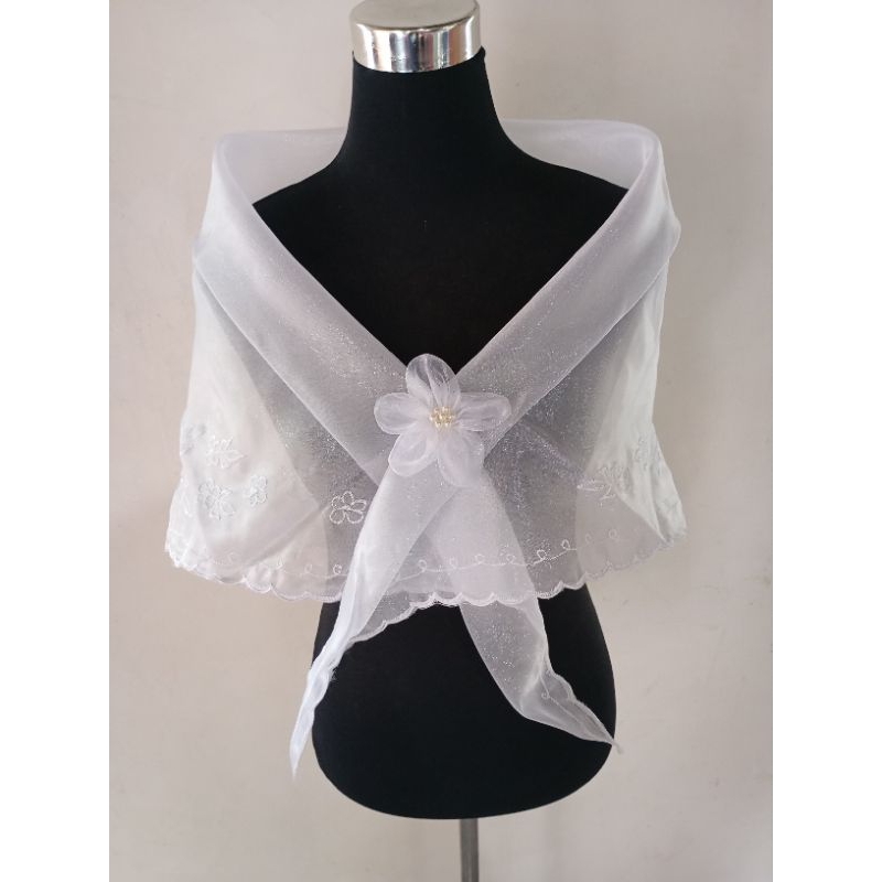 Filipiniana Alampay with handmade brooch | Shopee Philippines