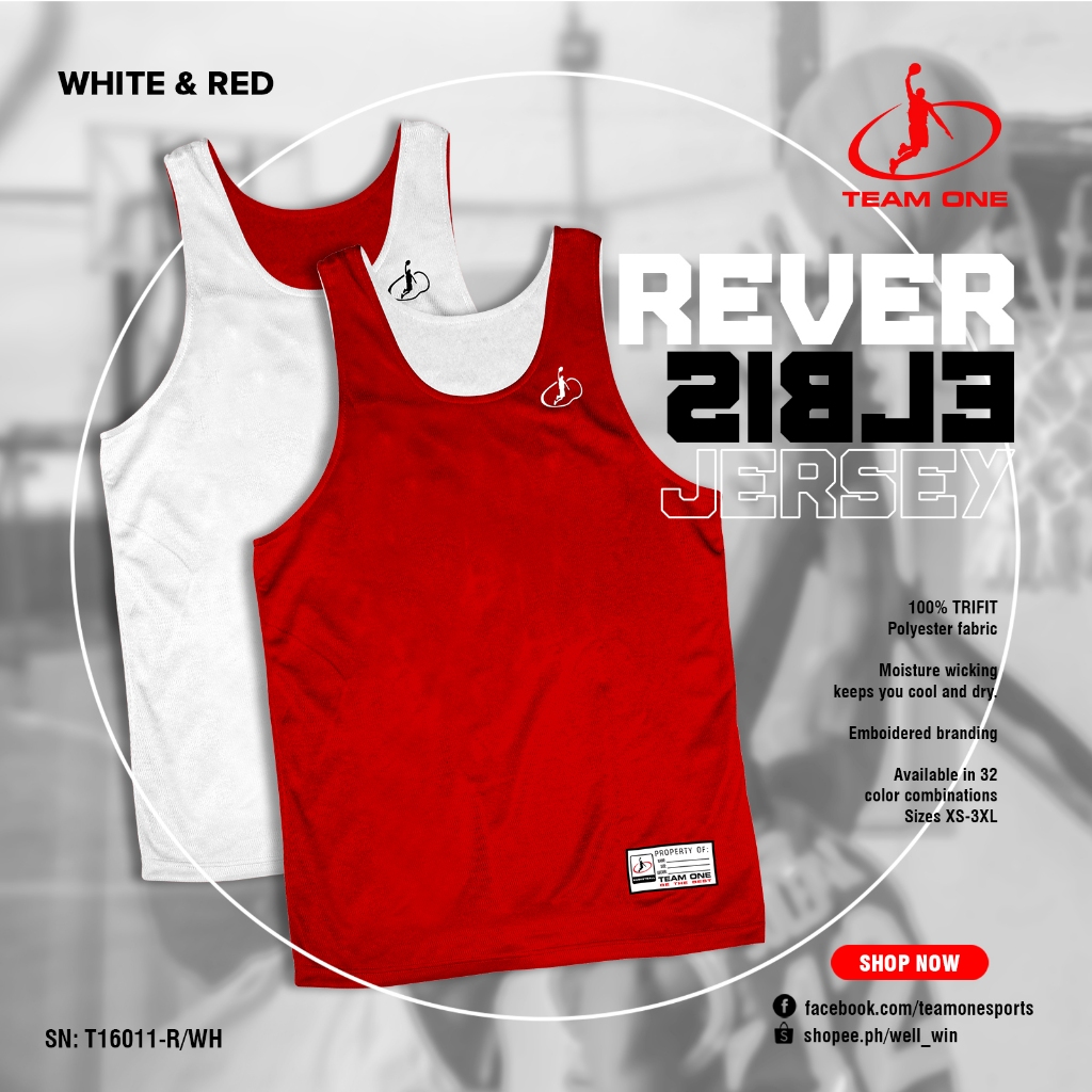 TEAM ONE Basketball Sando Reversible Jersey | Shopee Philippines
