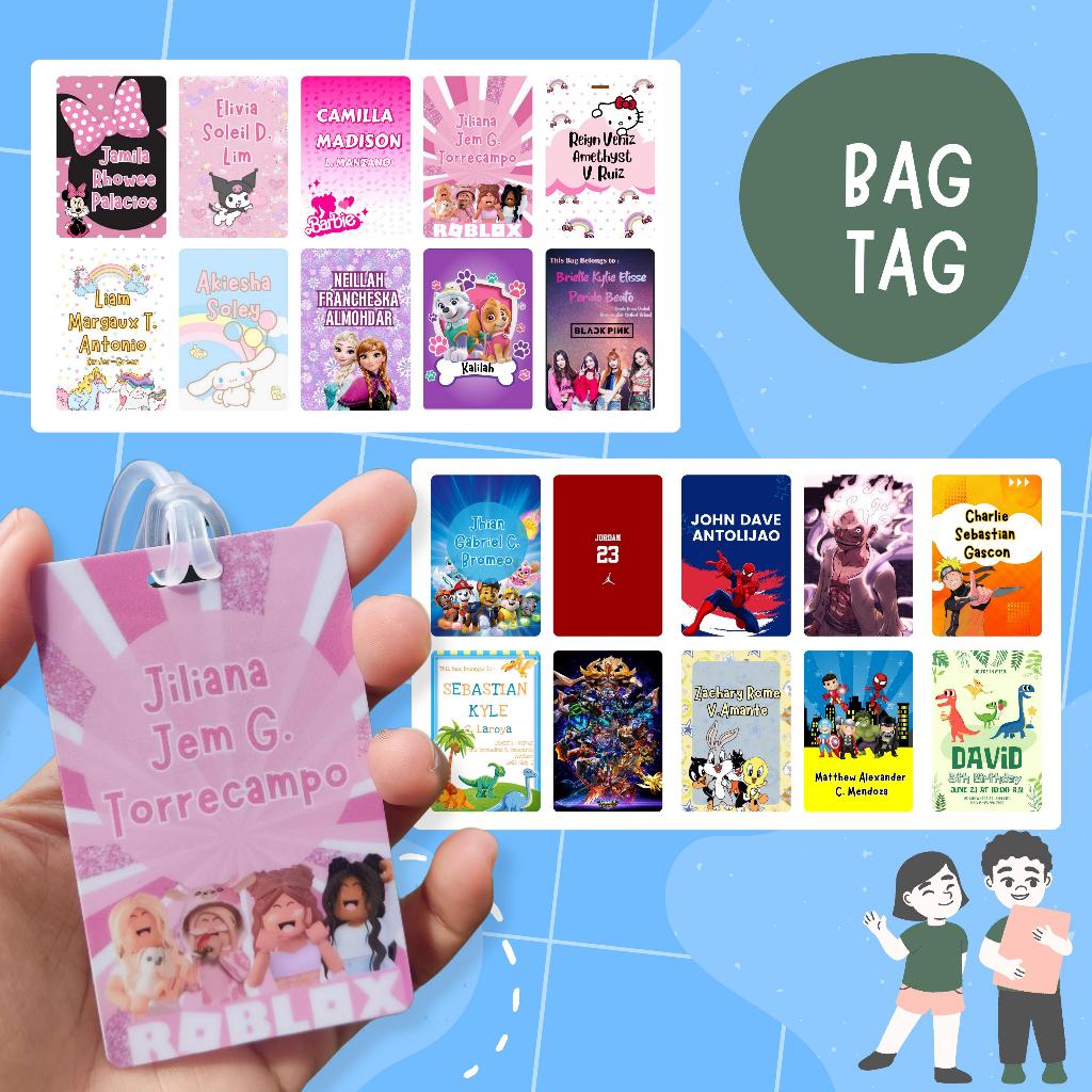Waterproof Personalized Bag Tag for Kids | PVC TYPE | Free Lay out ...
