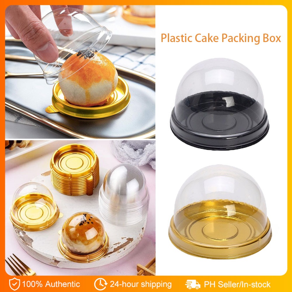 50PCS Clear Plastic Mini Cupcake Box Disposable Muffin Pod Dome Muffin ...