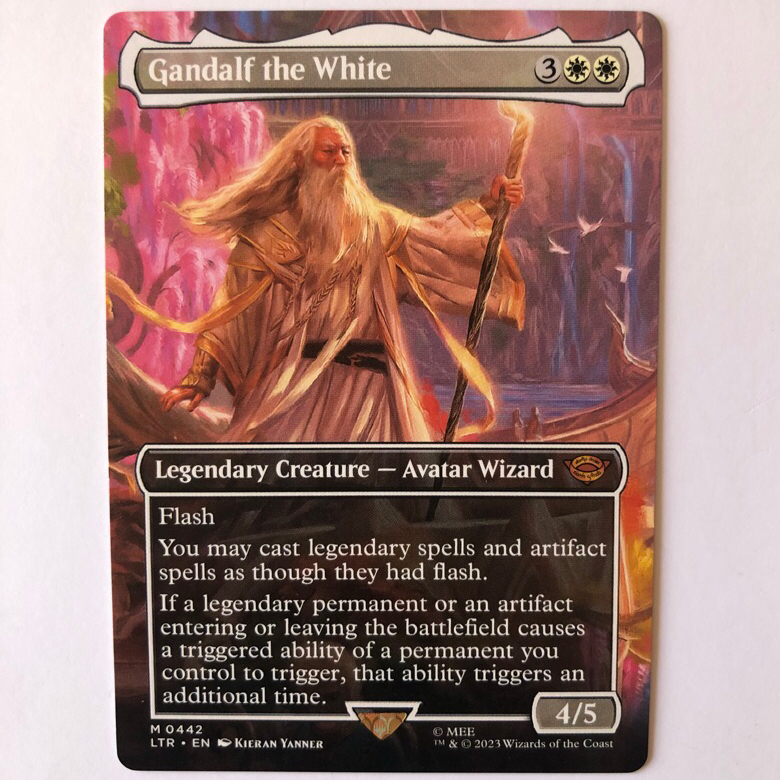 MTG Proxy Playtest Card - Gandalf the White (LTR) Borderless | Shopee ...