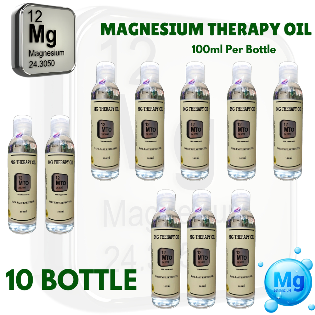 Magnesium Therapy Oil-MTO (10Bottle) (100ml Per Bottle) For Body ...