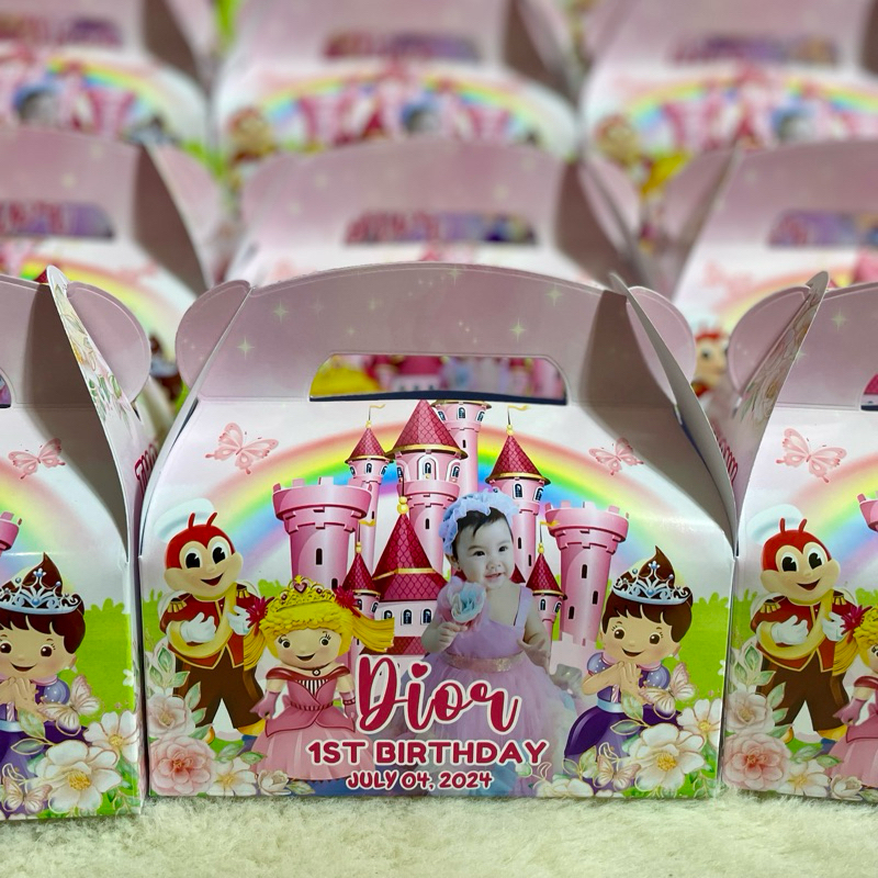 Customized Party Loot Bags Gable Box for Birthday Christening Lootbag ...