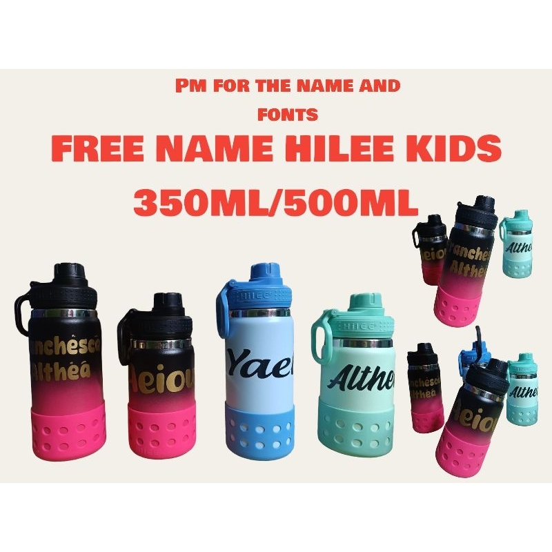 (FREE NAME/GIFTS) 350ml/500ml Hilee Flask for Kids Insulated Tumbler ...
