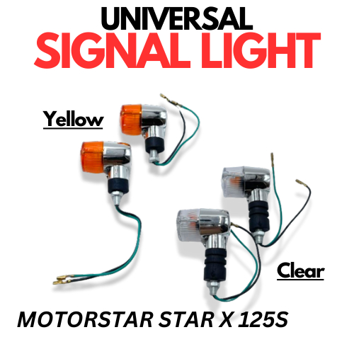 MOTORSTAR STAR X 125S Signal Light Chrome Universal | Shopee Philippines