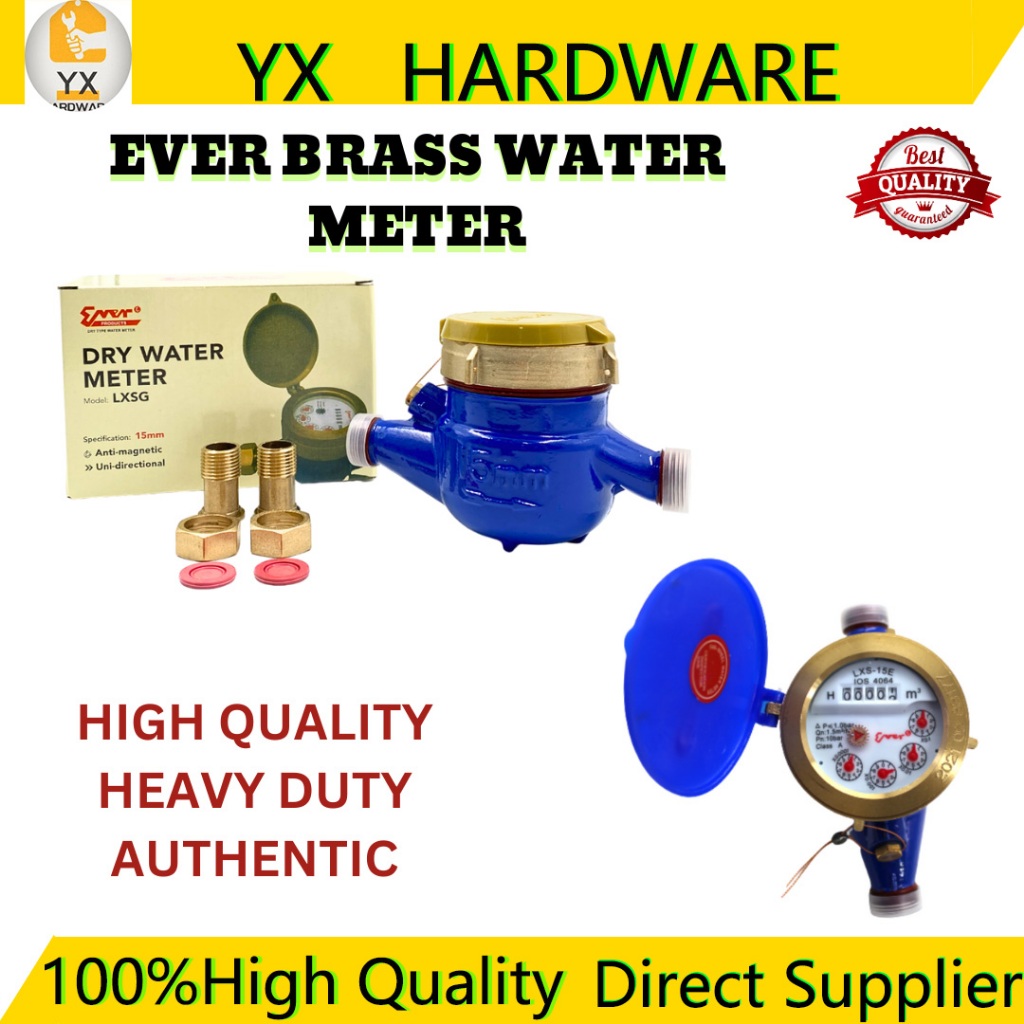 Water Meter Brass Dry Type 15mm Heavy Duty Sub Meter Digital Original ...
