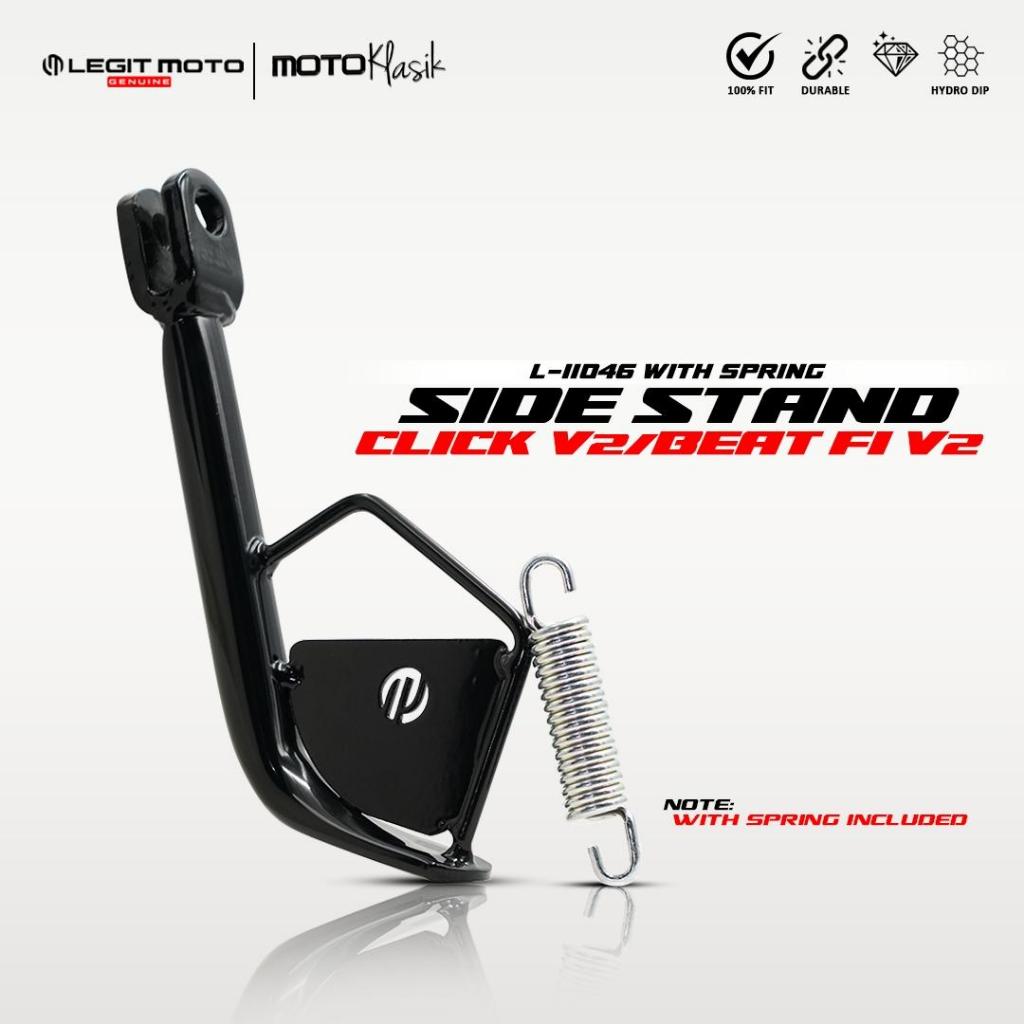LEGITMOTO SIDE STAND ASSY WITH SPRING FOR HONDA CLICK V2 AND BEAT FI V2 ...