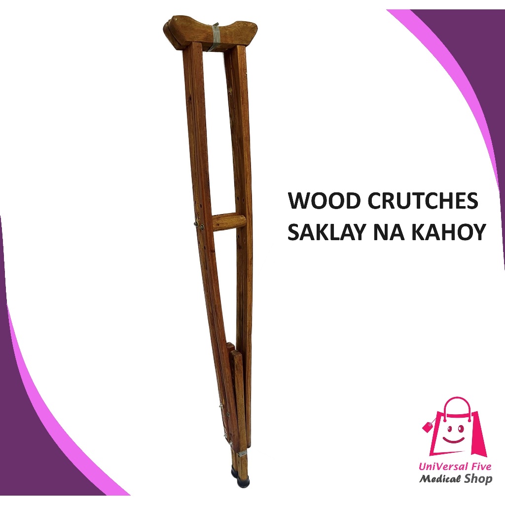 Saklay Wood Crutches Medical Crutches Saklay Height Adjustable Crutches ...