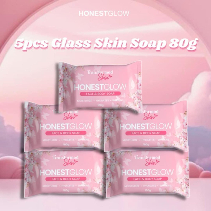 5 pcs glass skin soap 80g by honestglow | Shopee Philippines