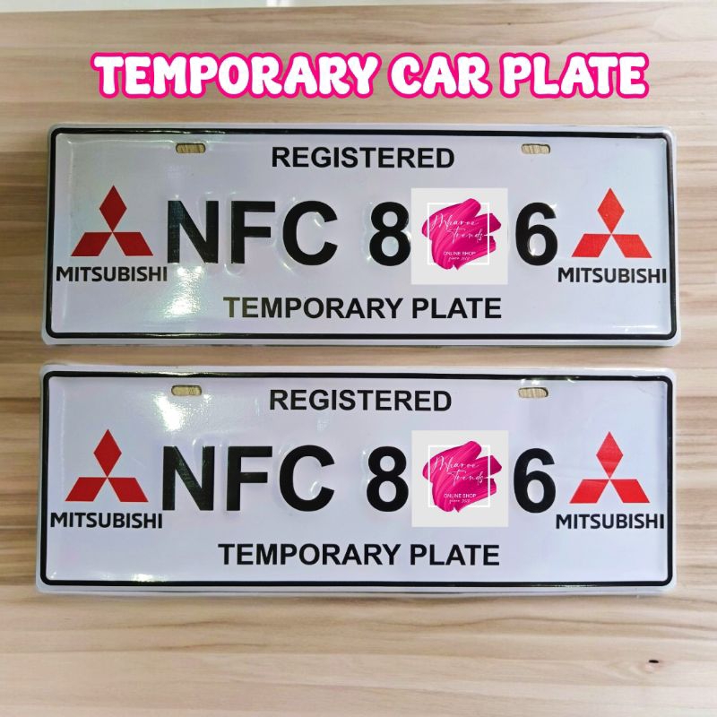 STANDARD TEMPORARY CAR PLATE | Shopee Philippines