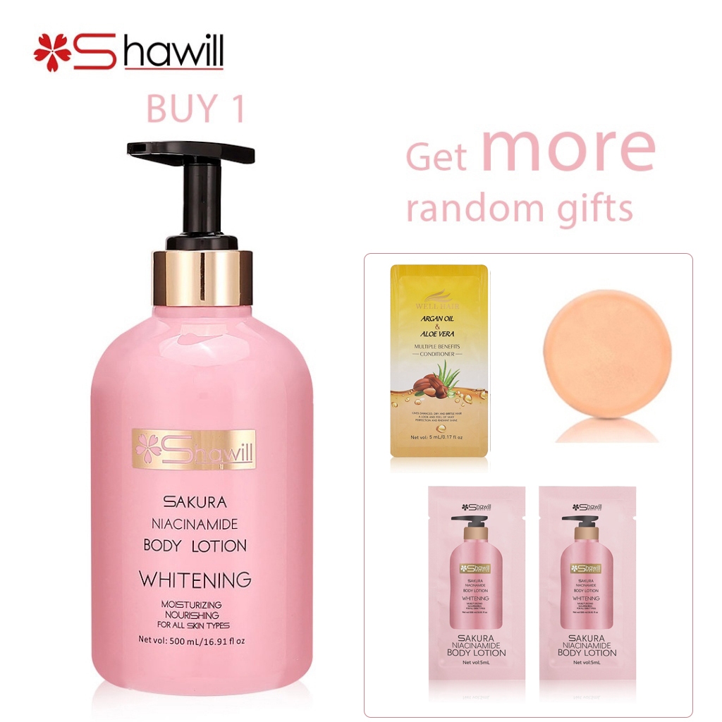 Shawill Cosmetics Sakura Niacinamide Body Lotion Care 500ml Whitens ...