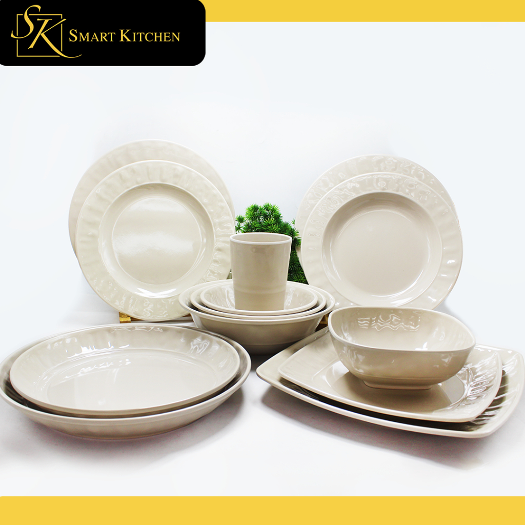 Ash Gray Plain Melamine Plates, Bowl, Cup Dinnerware Affordable (Plato ...