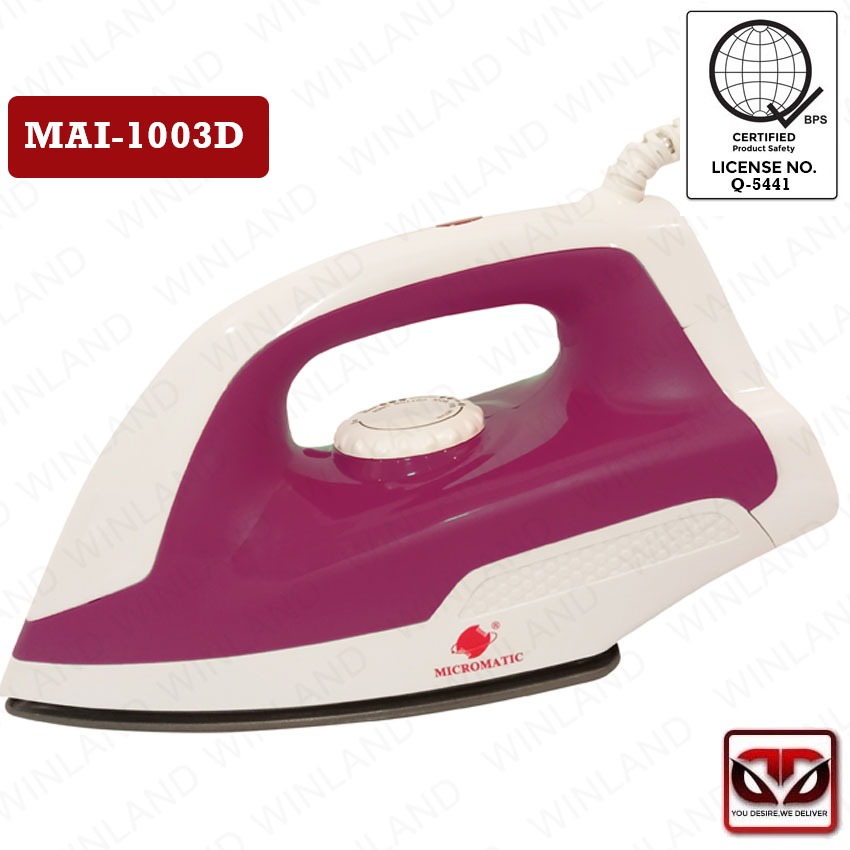 Micromatic MAI-1003D Dry Ironing Function 1000W Flat Iron | Shopee ...