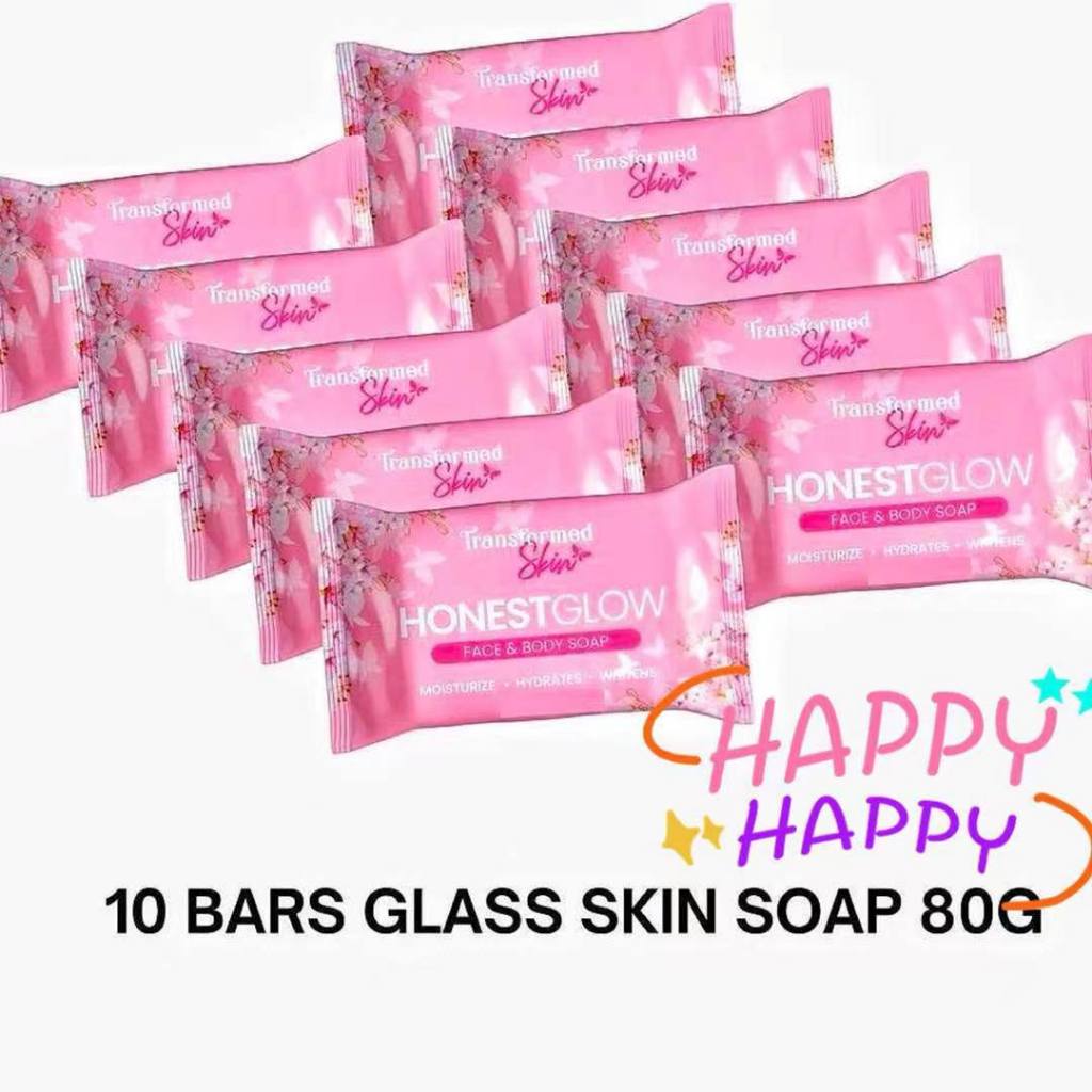 (Set Of 10) Honest Glow Glass Skin Soap for glass glowing skin 80g ...