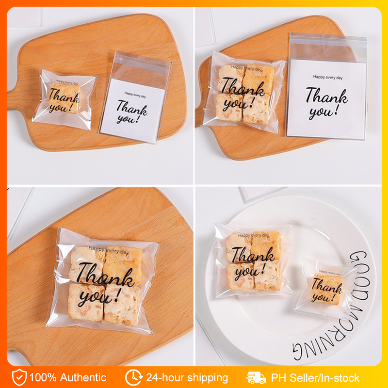 100 PCS 10x10 Cm/7x7 Cm/14x14cm Cookies and Candies Food Packaging ...