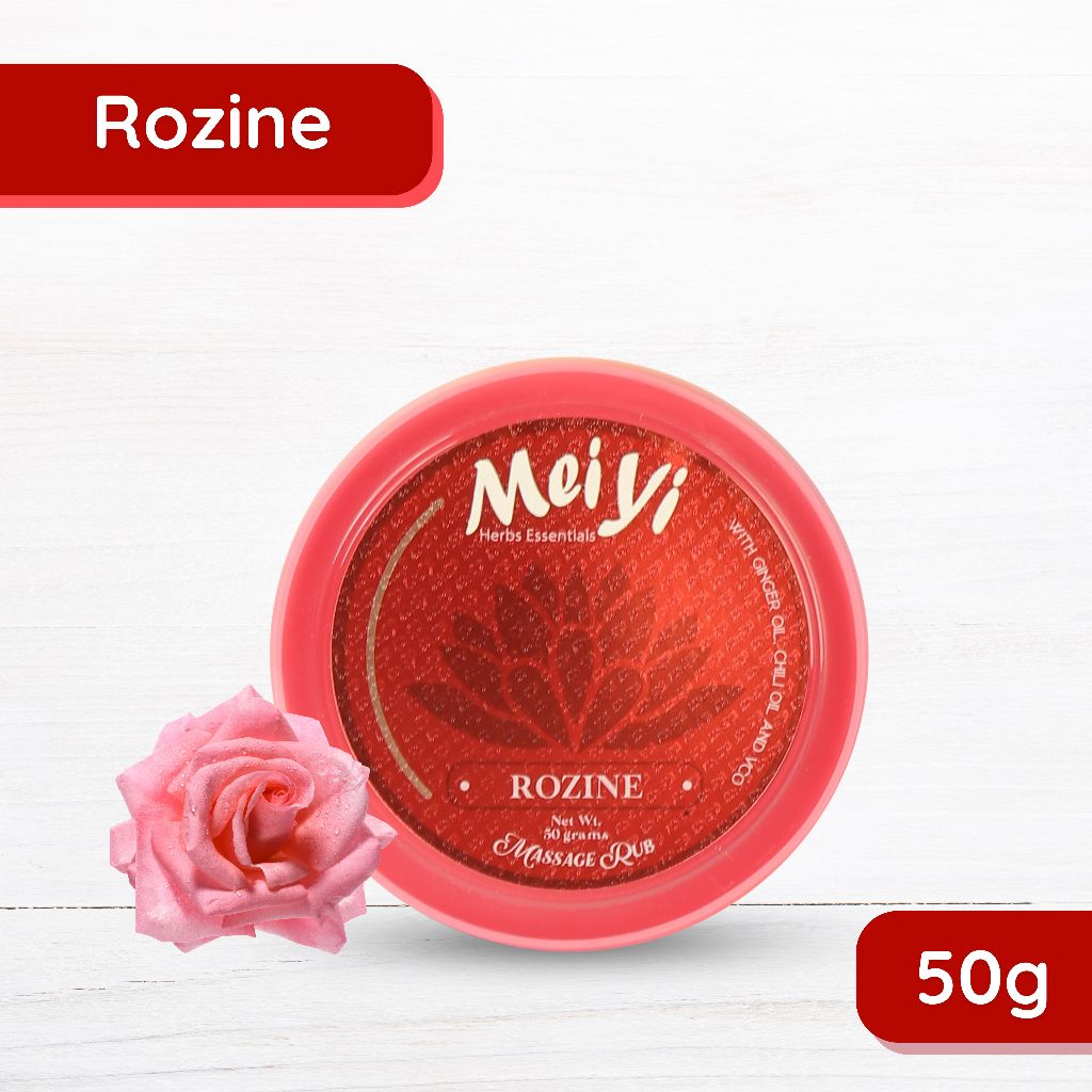 Meiyi Herbs Essentials Massage Rub Rozine 50g | Shopee Philippines