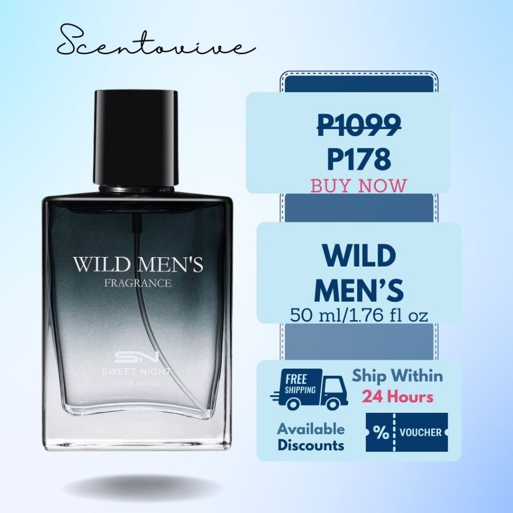Wild Men's Perfume Scents Fragrance Body Mist 50ml | Shopee Philippines