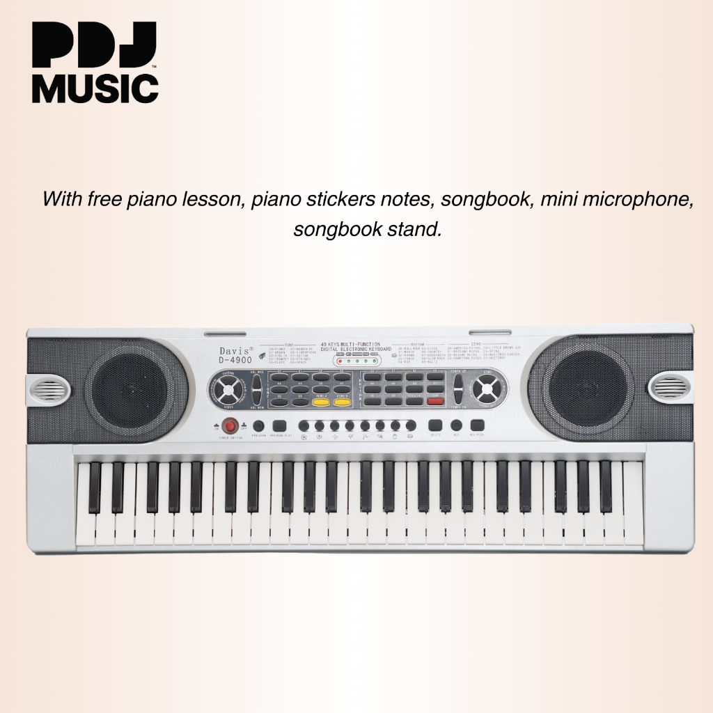 Davis D-4900 49-Key Piano Keyboard for beginners | Shopee Philippines