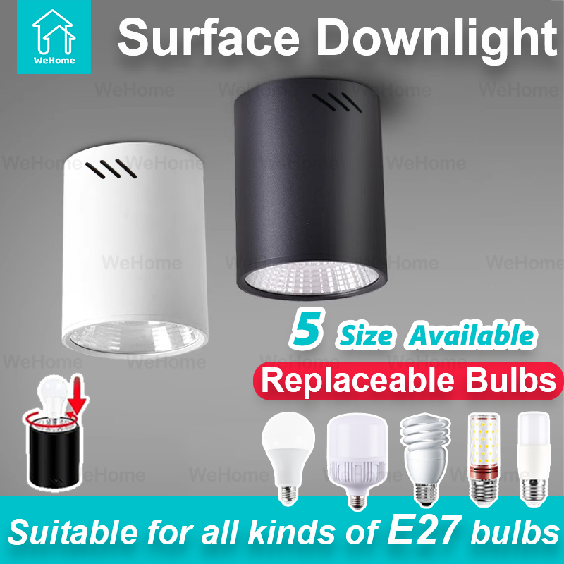 WeHome Replacable E27 Bulb Led Surface Mounted Pin Light Downlight ...