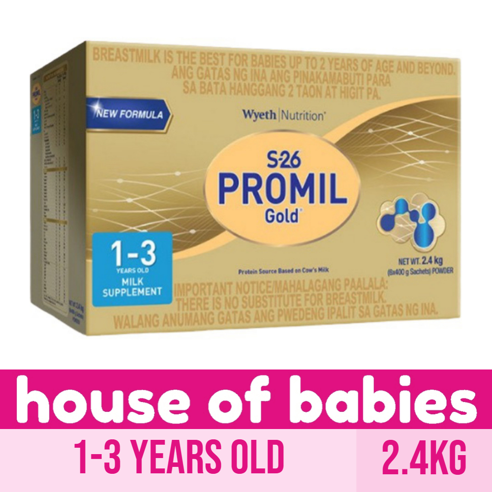 S-26 PROMIL GOLD THREE 2.4kg for 1-3 Years Old Milk Supplement | Shopee ...