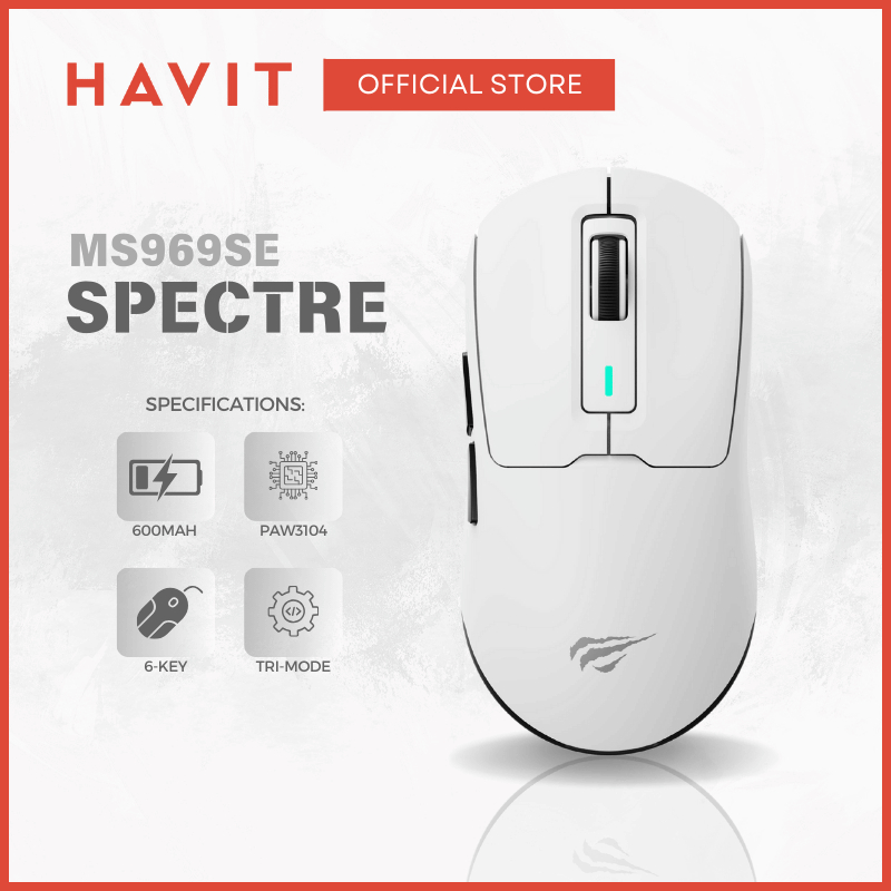 Havit Spectre MS969SE || Tri-Mode Gaming Mouse || White | Shopee ...