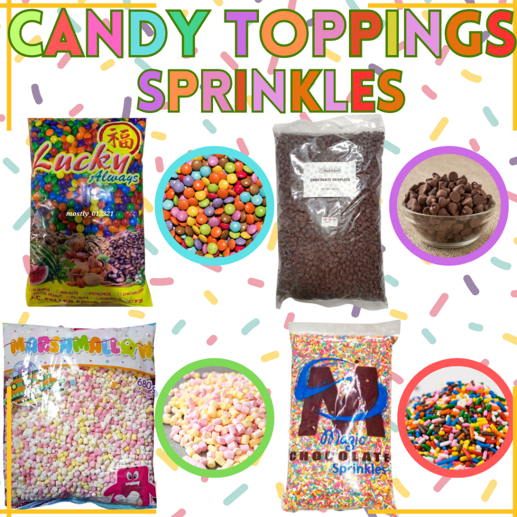 Candy Sprinkles 100g Choco Droplets Minimarshmallow Rainbow Sprinkle ...