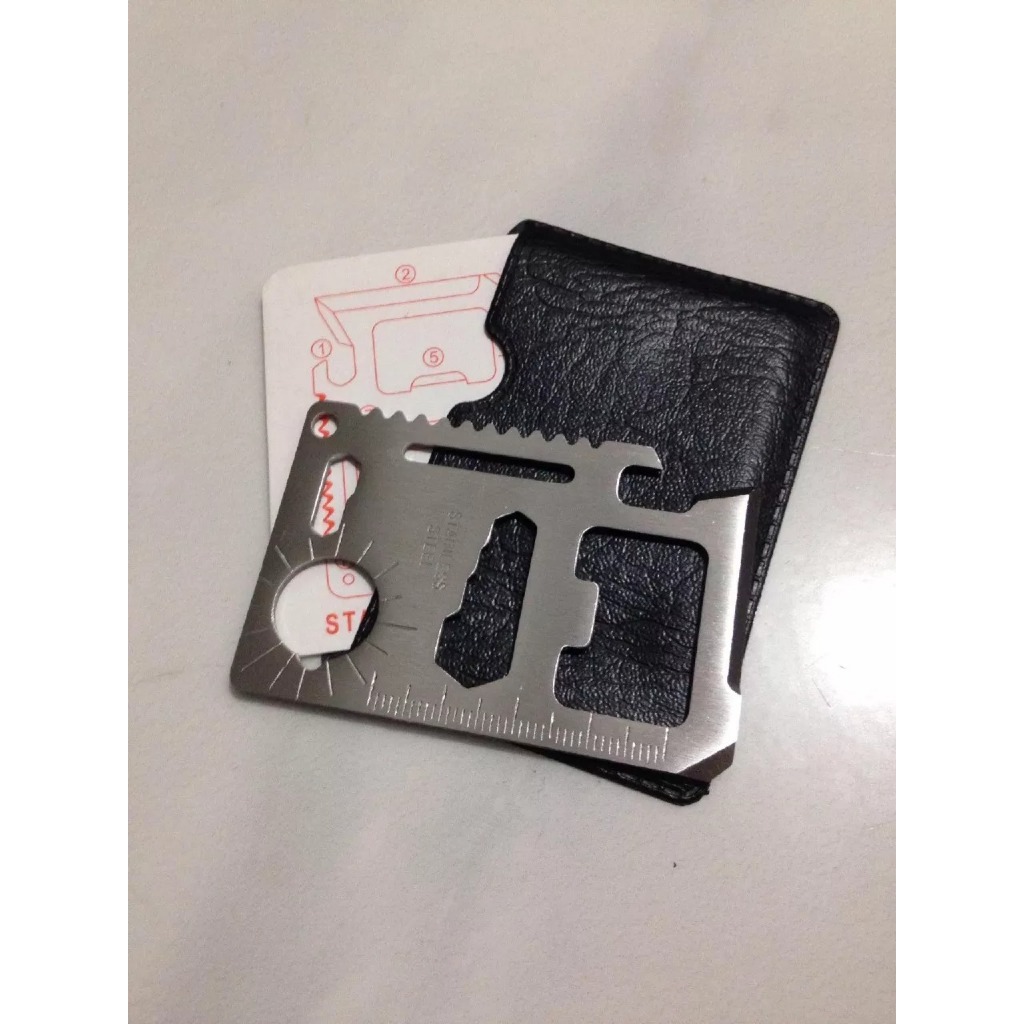 Portable Stainless Steel Multi-Functional Lifesaving Survival Card Tool ...