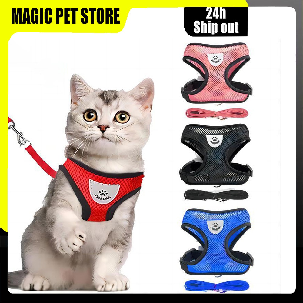 Cat Leash Cat Harness Leash Pet Leash for Cat Adjustable Cat Leash ...