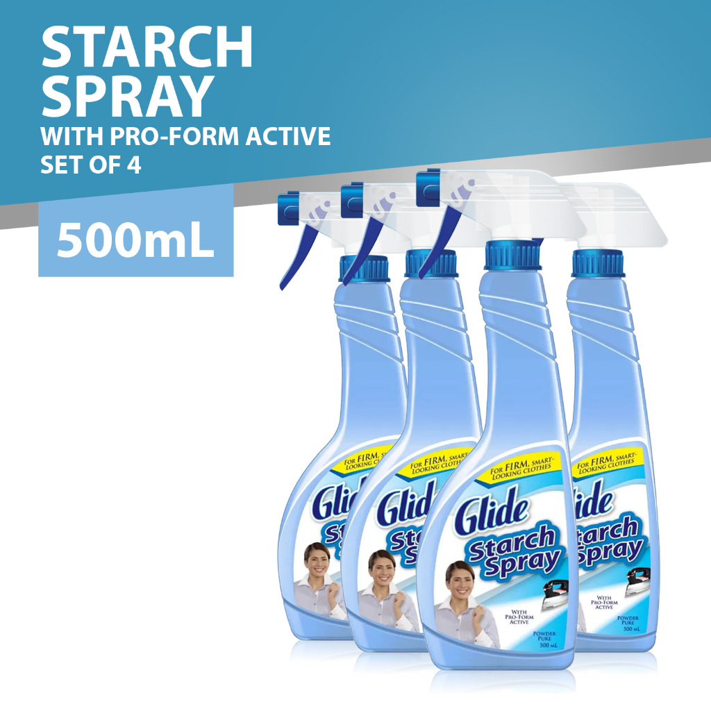 Glide Powder Pure Starch Spray (500 mL) x4 | Shopee Philippines