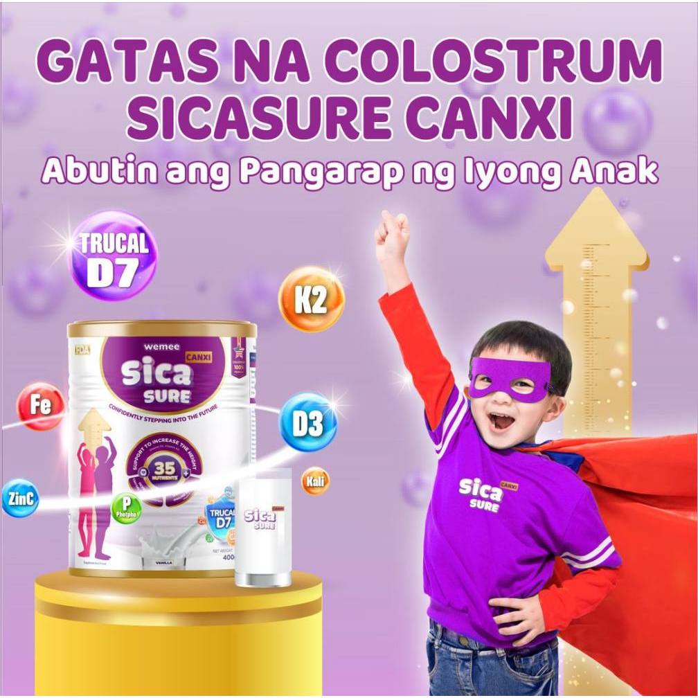 Sicasure Calcium Vanilla Flavor for Increase Height Help Grow Taller ...