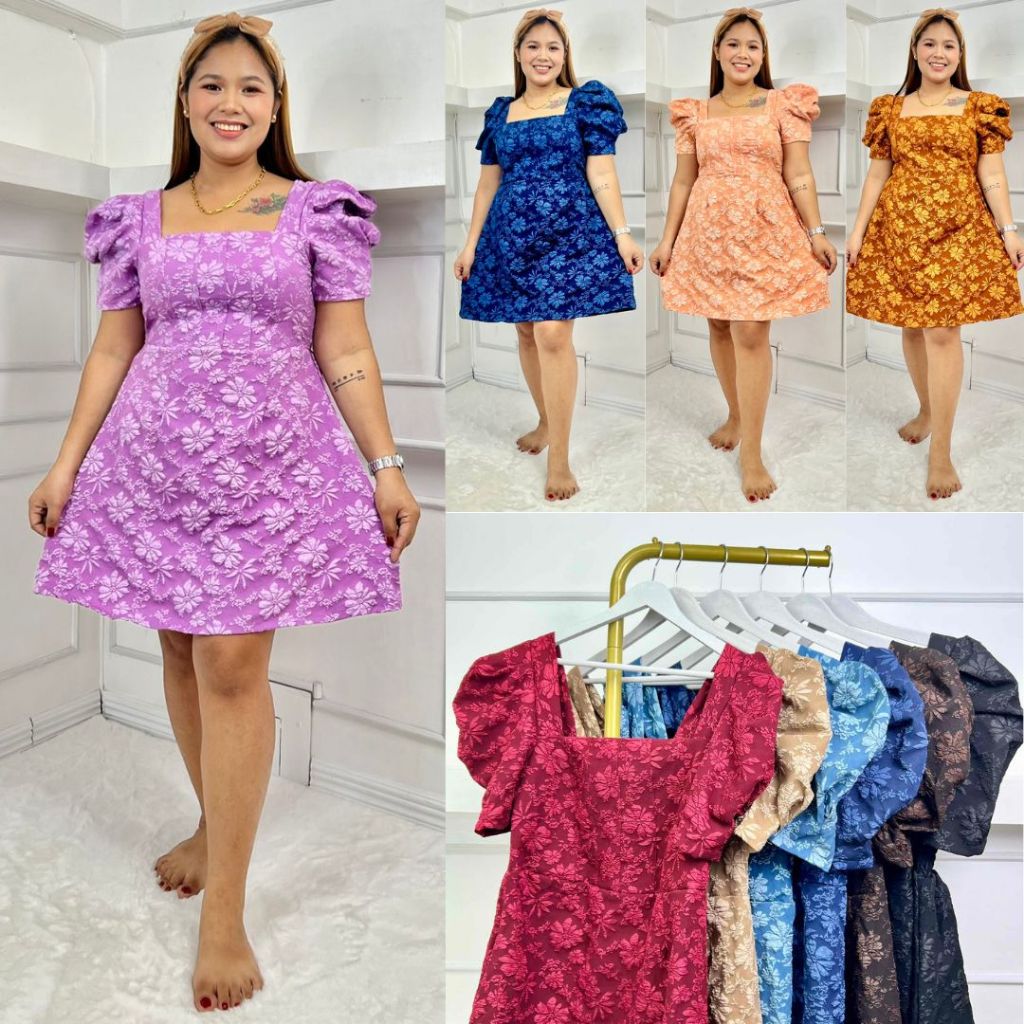 FELICITY ELEGANT EMBOSSED MINI DRESS PLUS SIZE L-2XL BY ...