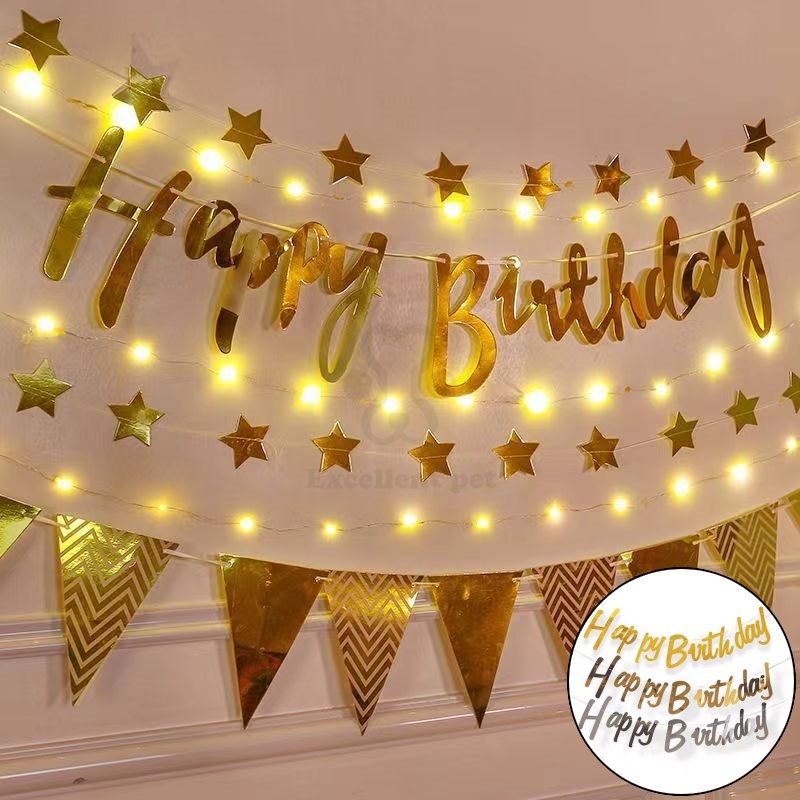 Banner Birthday Banner Script Cursive Bunting Happy Party Need Script ...