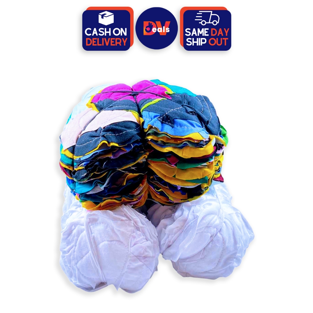 50pcs / 100pcs Round Cleaning Cloth Rag Basahan Panglinis White ...