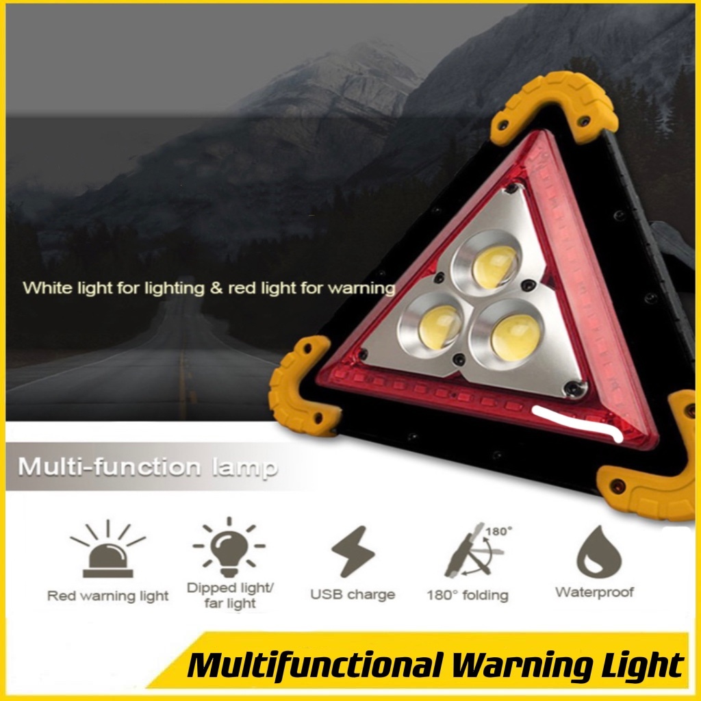 Multi-Functional Warning Device work Light Built-in Rechargable Battery ...