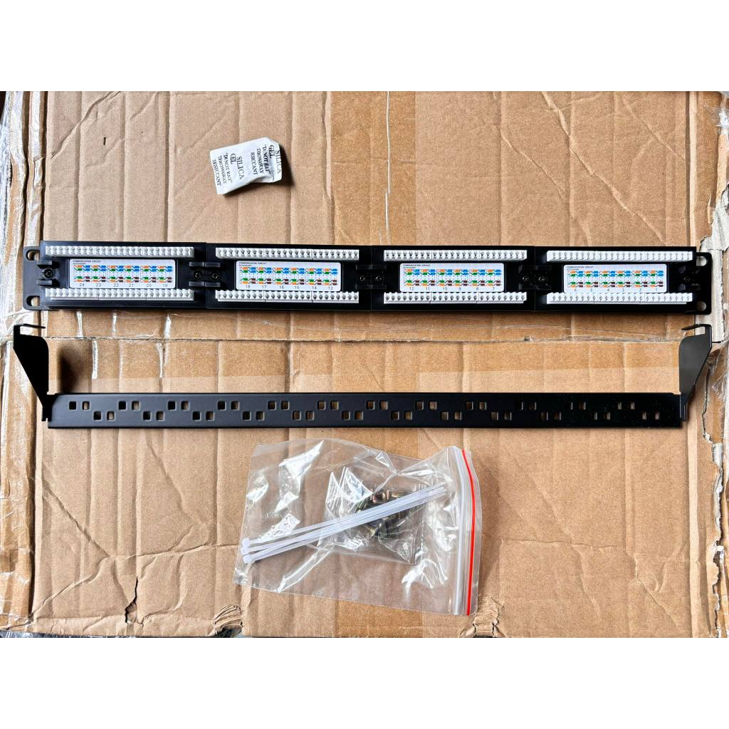 24 Ports Patch Panel CAT6 UTP All-metal Rack Mount Suitable for Cat 6 ...