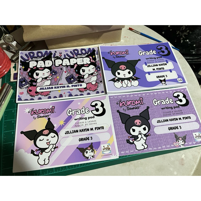 Customized Kuromi Pad Paper for Grade 1 to 4 | Shopee Philippines