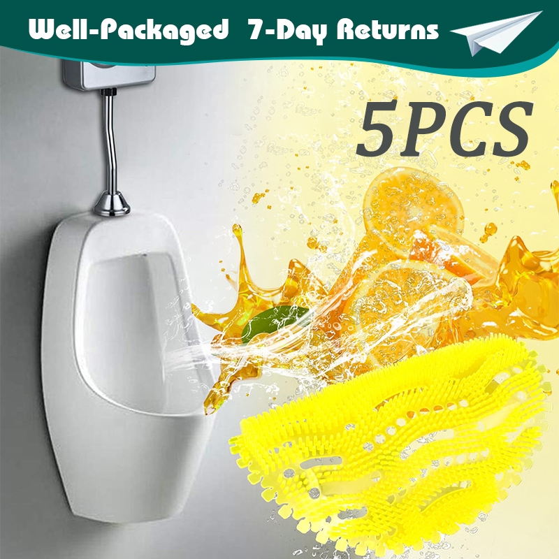 5PCS Urinal Screen Gel Urinal Anti-Splash Fragranced Mat Deodorizer ...