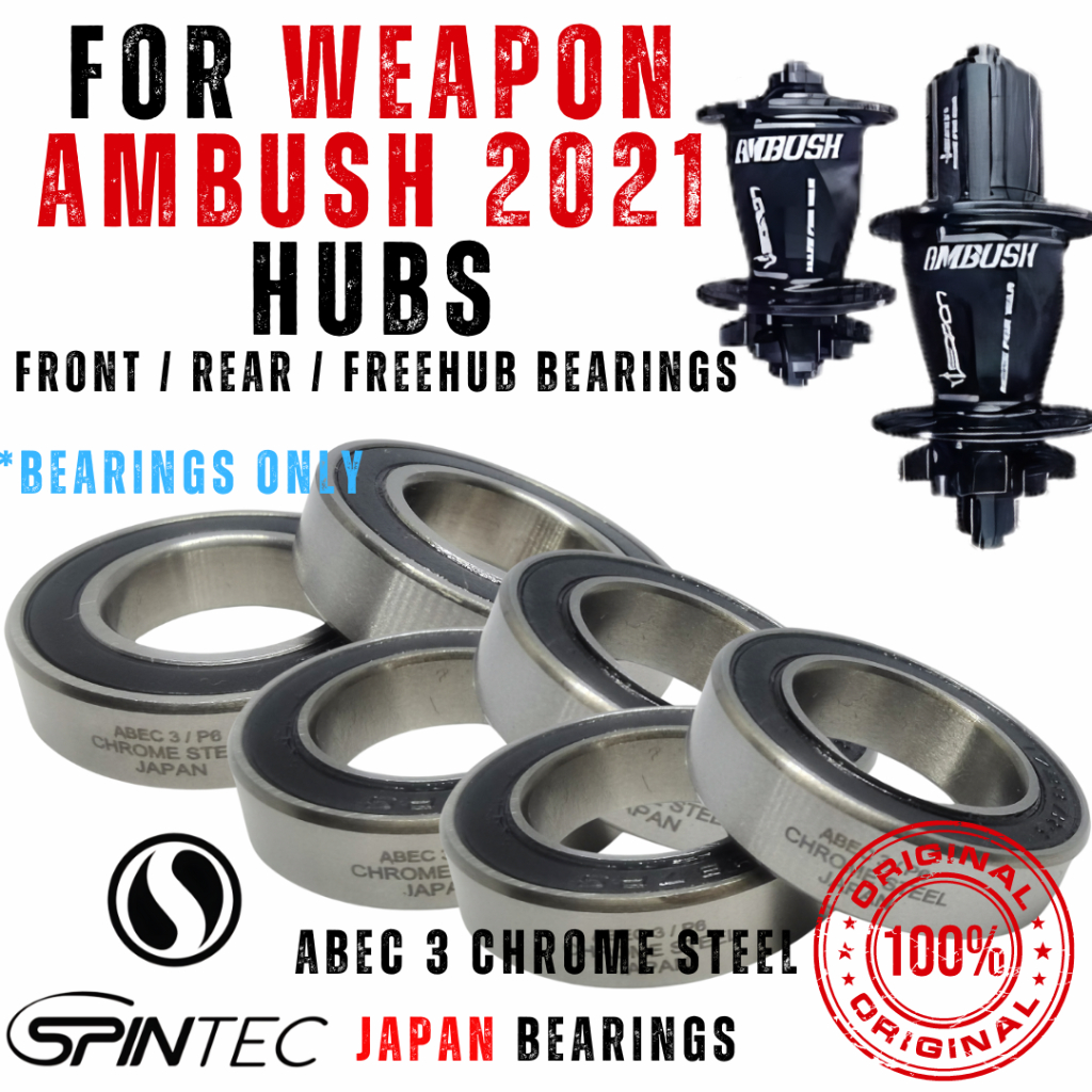 WEAPON AMBUSH HUB 2021 Chrome Steel Japan Bearings from SPINTEC ...