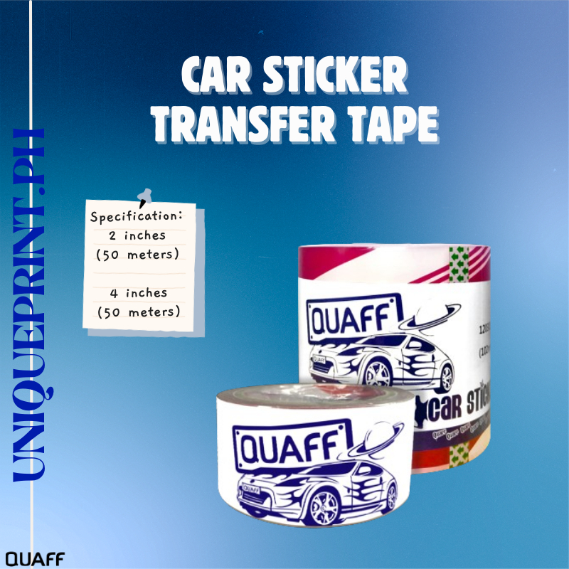 QUAFF Car Sticker Transfer Tape OPTA 2 inches | 4 inches x 50 meters ...