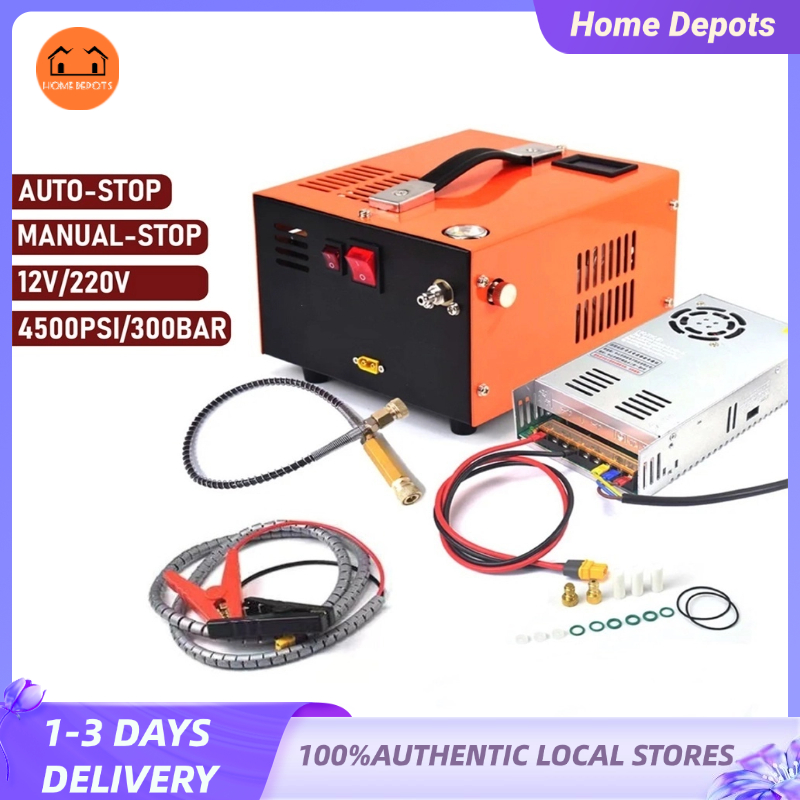 4500Psi 300Bar 30Mpa 12V Pcp Air Compressor High Pressure Pump Car Pump ...