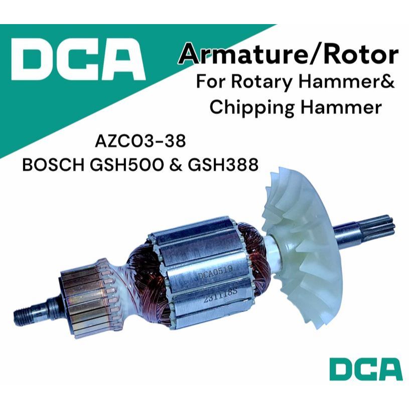 DCA Armature for Rotary Hammer & Chipping Hammer AZC03-38 & GSH500 ...