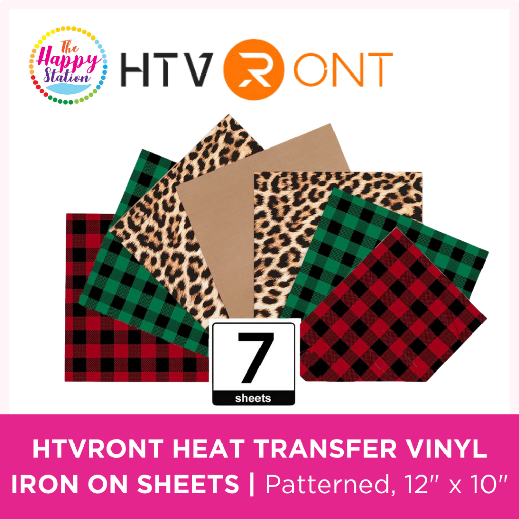 HTVRONT | Heat Transfer Vinyl Iron On Sheets, Patterned - 12" x 10", 7 ...