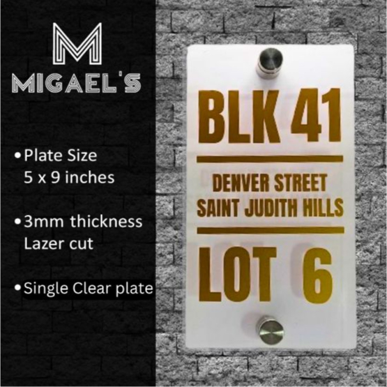 PERSONALIZED ADDRESS PLATE HOUSE NUMBER BLOCK AND LOT SIGNAGE | Shopee ...